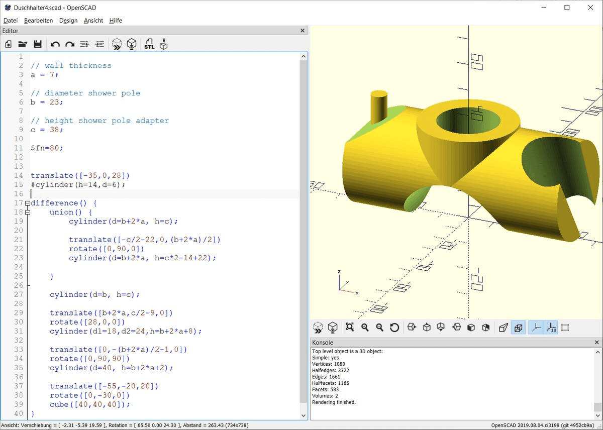 OpenSCAD Einführung und Installation | 3d-spielplatz.de